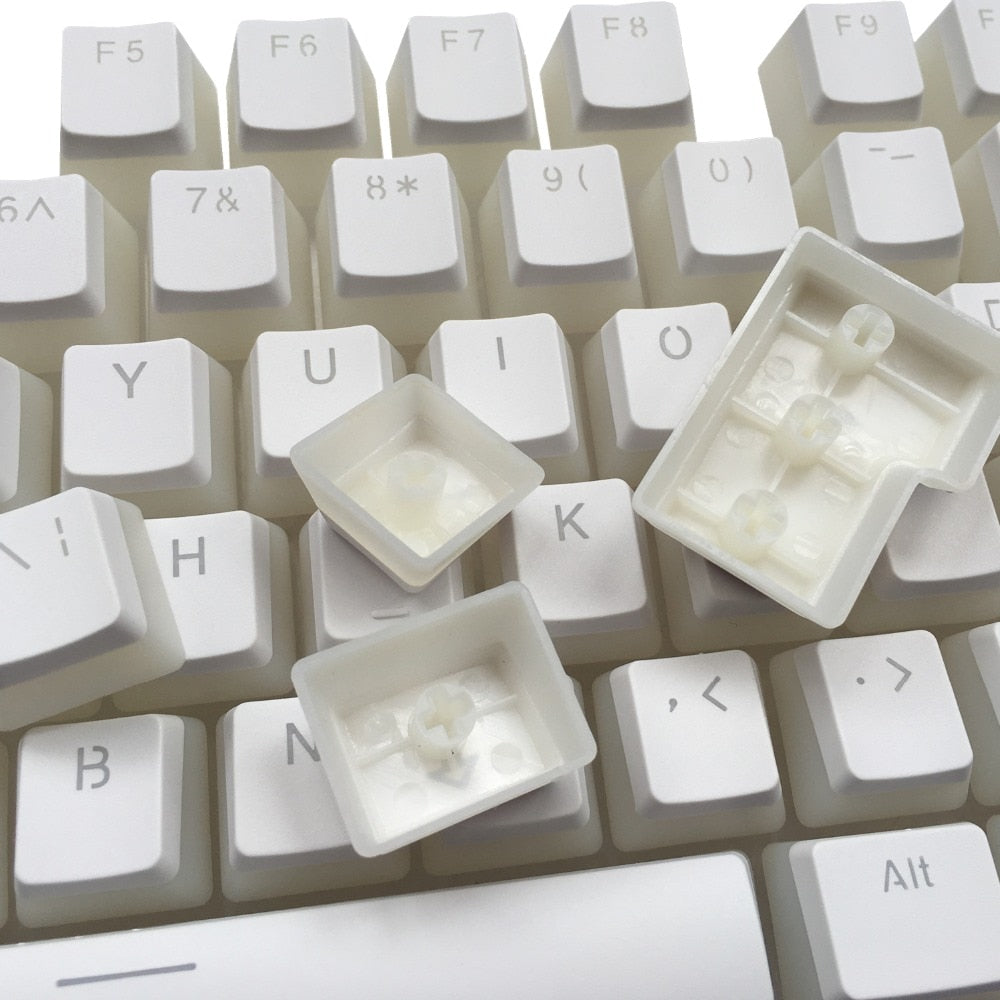 White Pudding Double-Shot Backlit Keycaps - MillennialEngineers.com ...